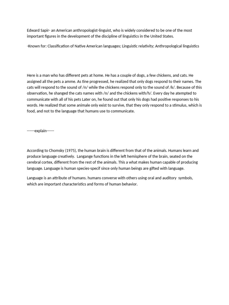 Edward Sapir - Inf | PDF