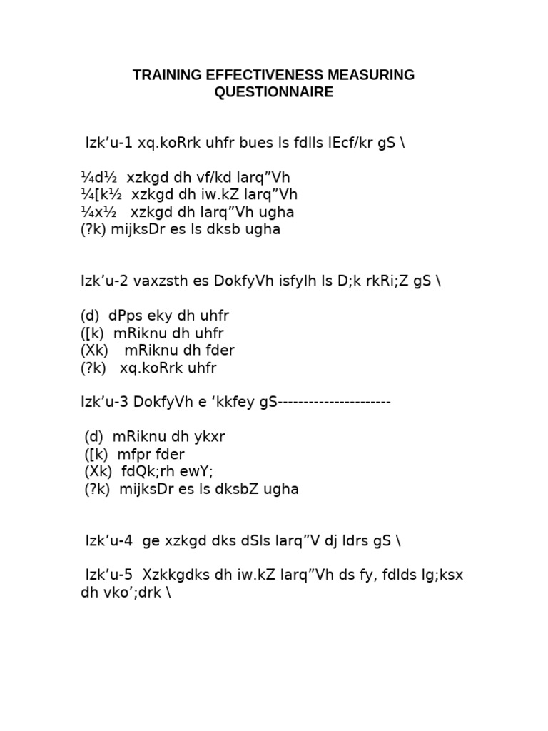 TRG Effectiveness Measuring Form | PDF | Teaching Methods & Materials ...