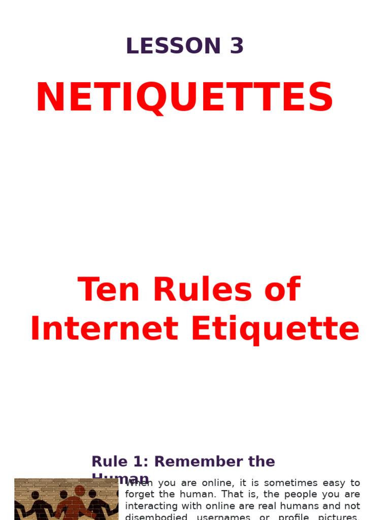 Netiquette | PDF