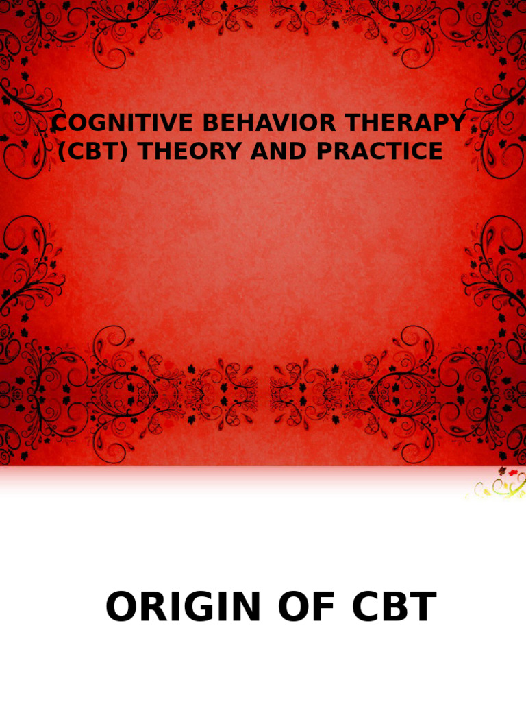 Lecture 1 CBT 1 | PDF
