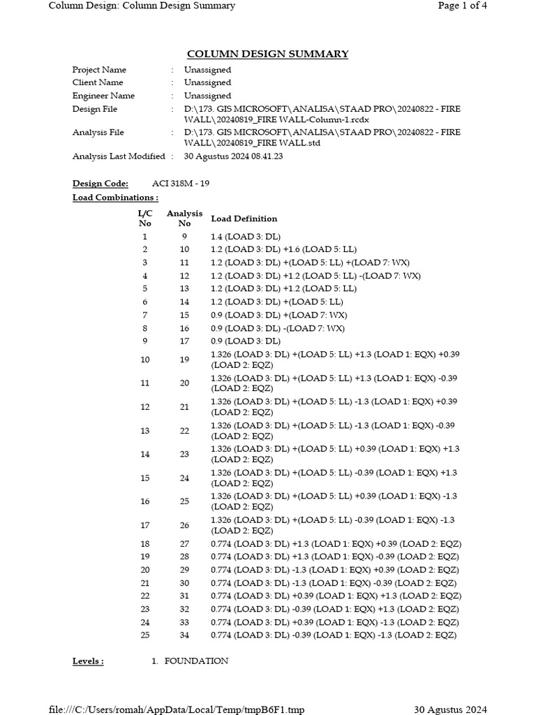 Column Report | PDF | Structural Engineering | Computers