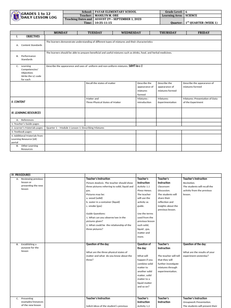 SCIENCE 6_Q1_W1 | PDF