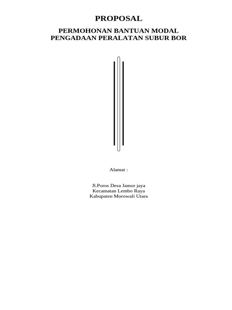 Contoh Proposal Permohonan Bantuan Modal Usaha | PDF
