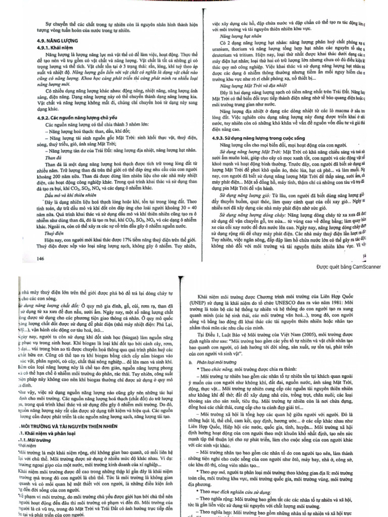 (TNXH) Chương 5 - Chương 4 (Vật Chất & Năng Lượng) | PDF