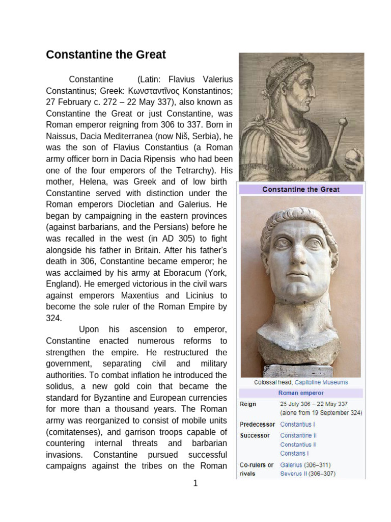 Constantine The Great | PDF