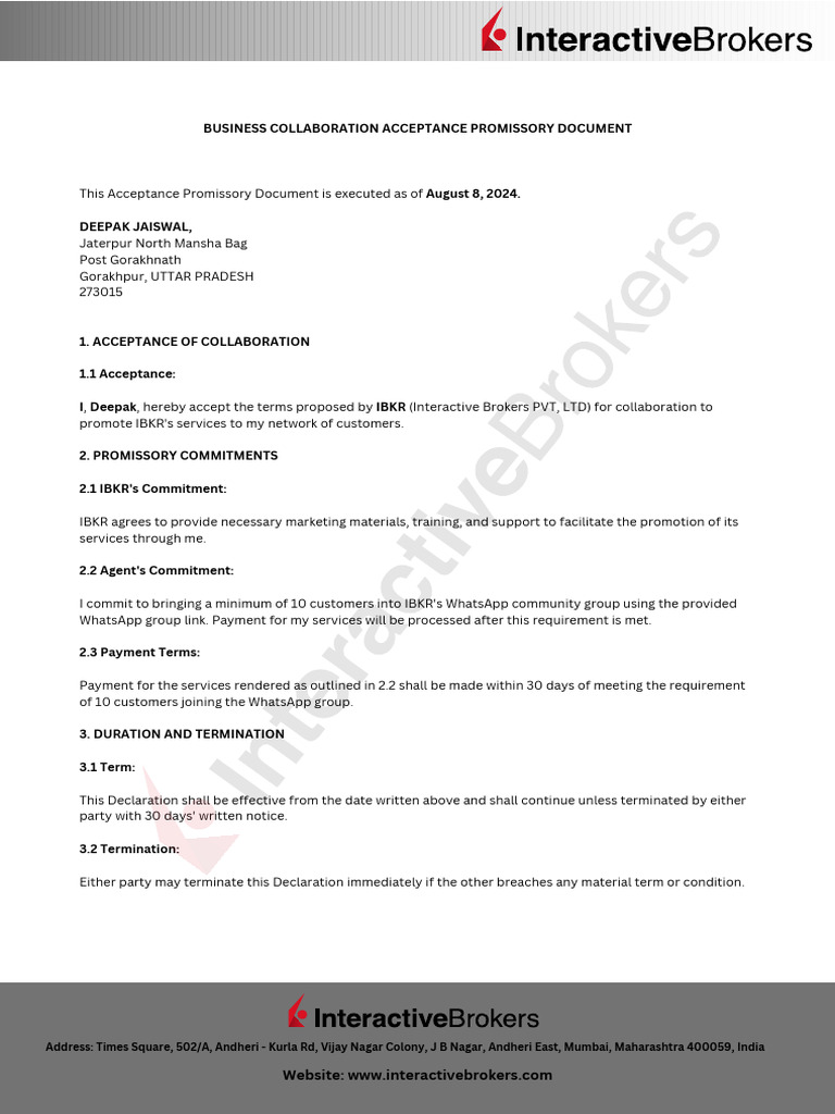 Interactive Brokers Pvt Ltd | PDF