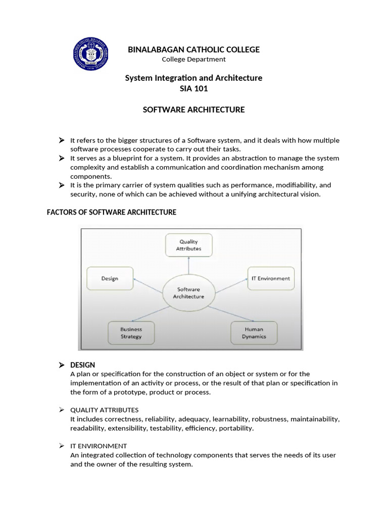 SIA-Software Architecture | PDF