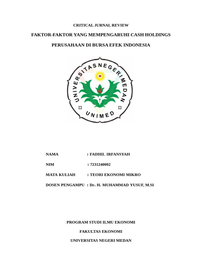 Critical Jurnal Review (CJR) ) | PDF | Working Capital | Career & Growth