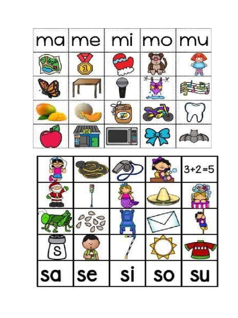 Material Imagenes Con Vocales y M, S, T, P, L | PDF