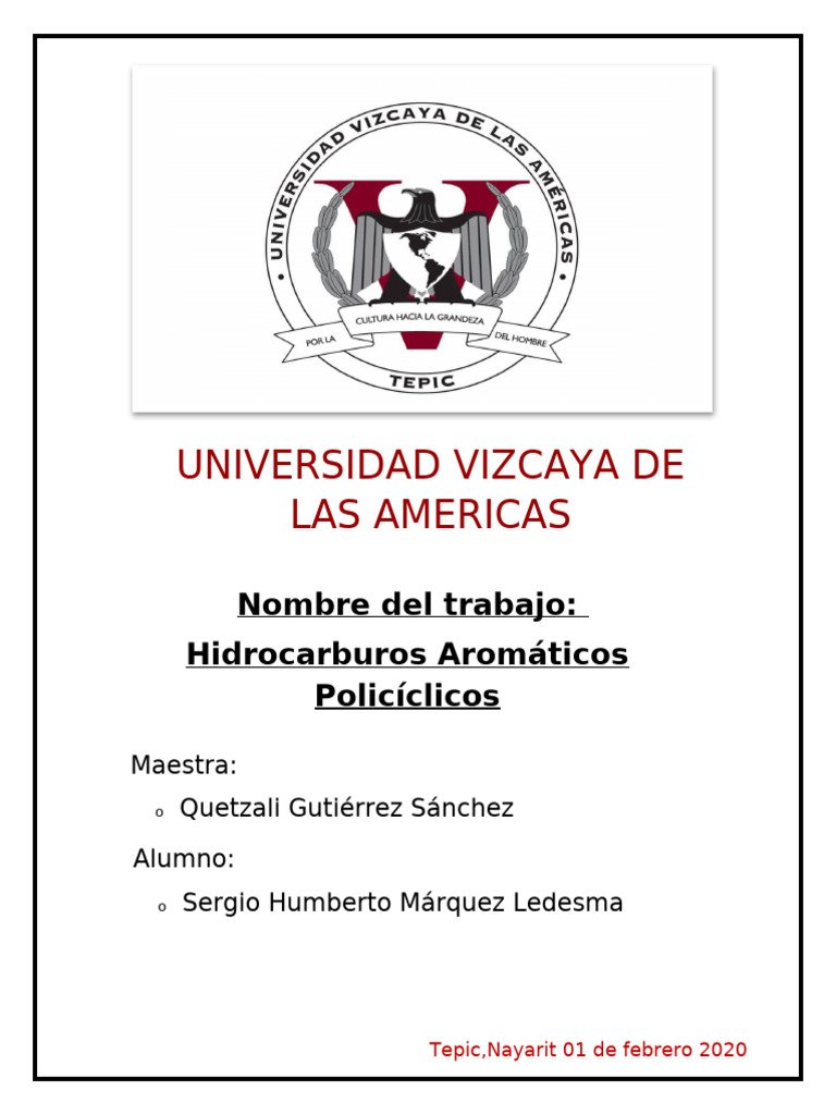 Hidrocarburos Aromáticos Policíclicos - Docx SERGIO | PDF
