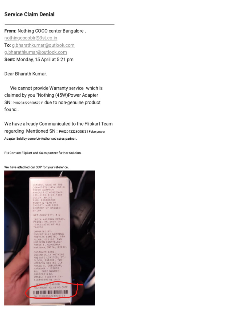 Service Denial Mail | PDF