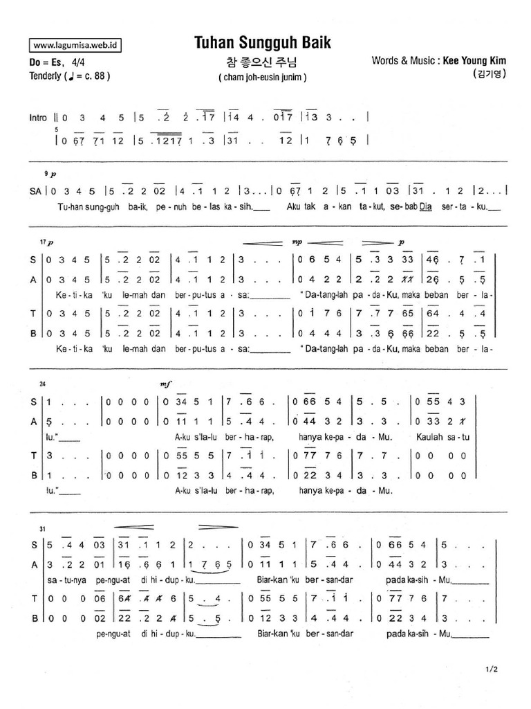 Tuhan Sungguh Baik | PDF