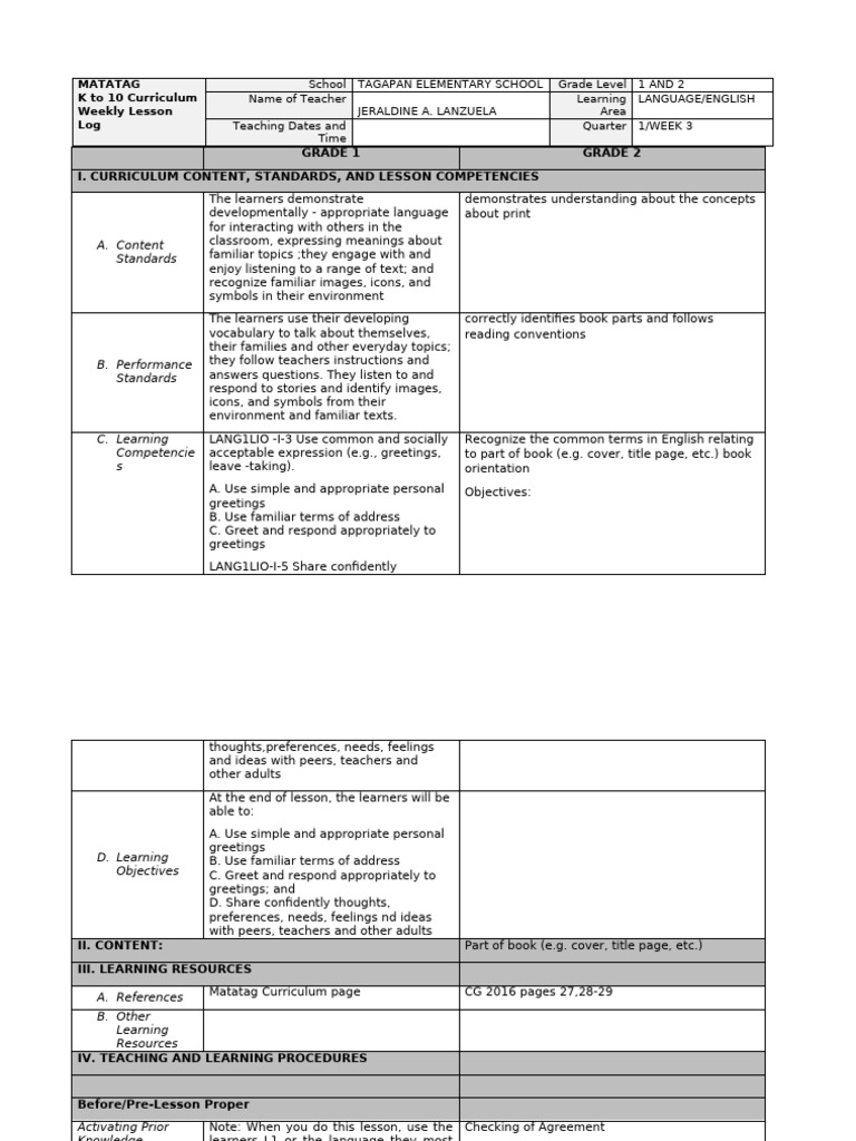 Language q1 w3 Day 1 | PDF