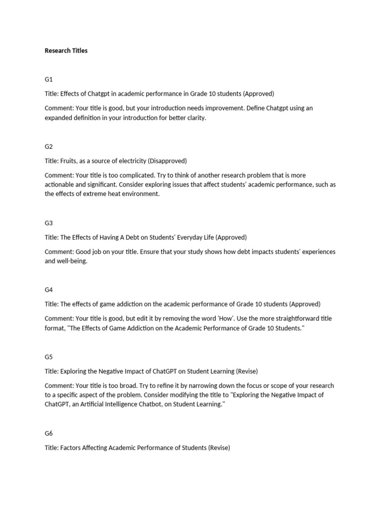 Research Titles | PDF