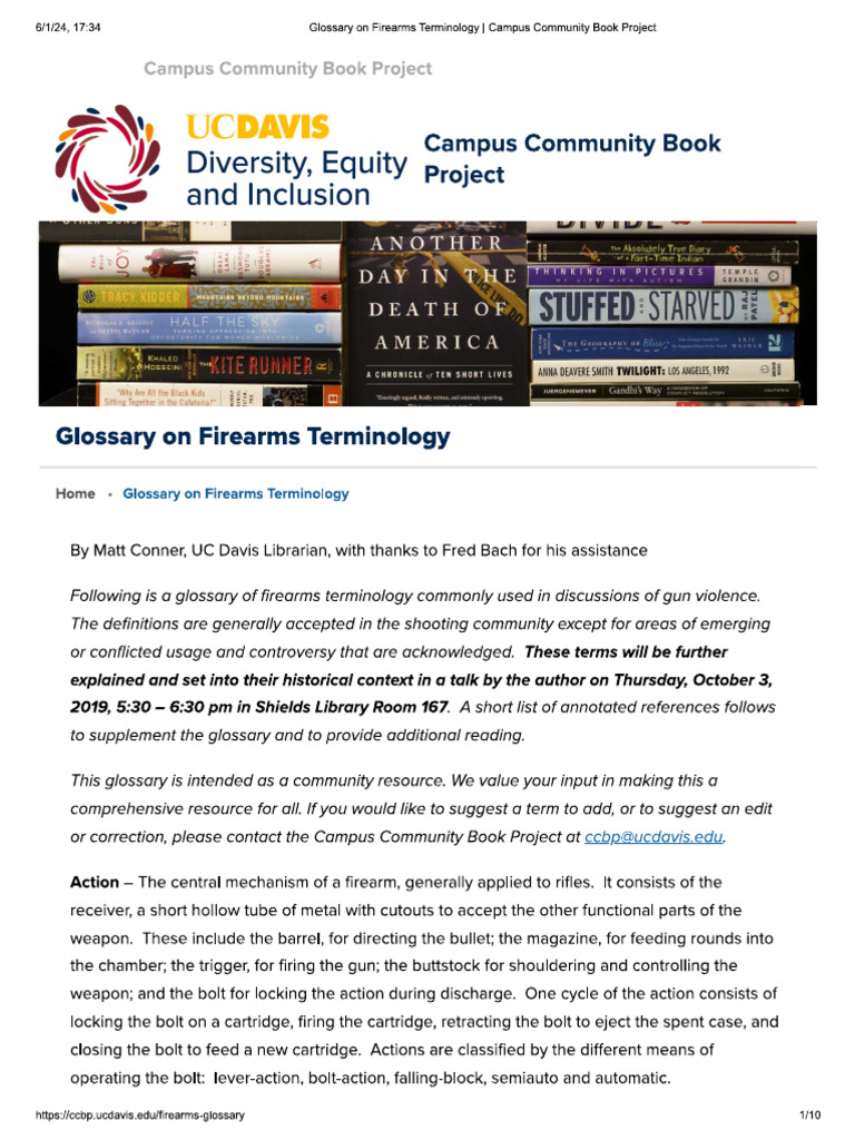 Glossary of Fire Arms | PDF