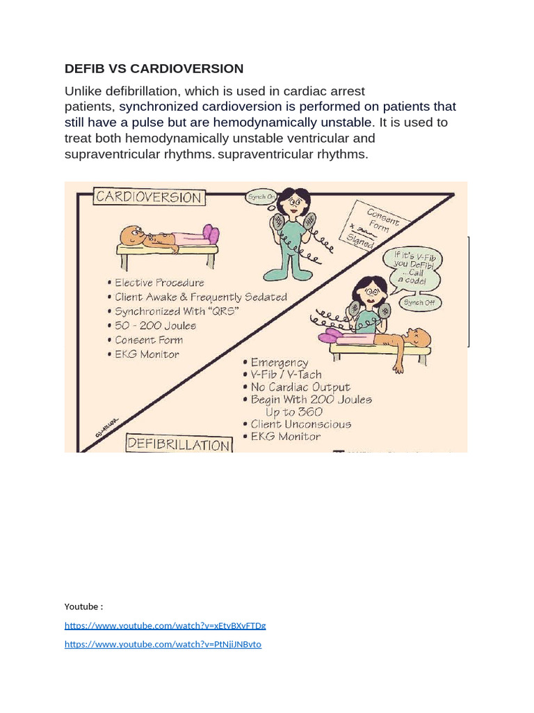 Defib VS Cardioversion | PDF