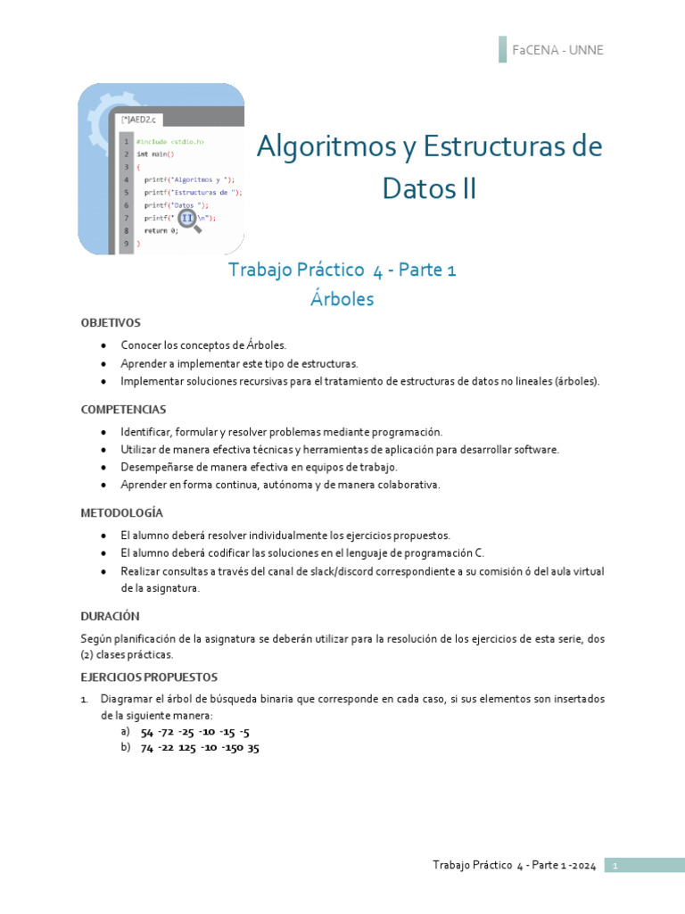 TP4 - Parte 1 - Árboles | PDF