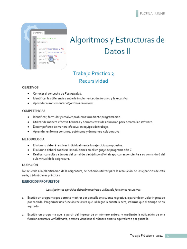 TP3 - Recursividad | PDF
