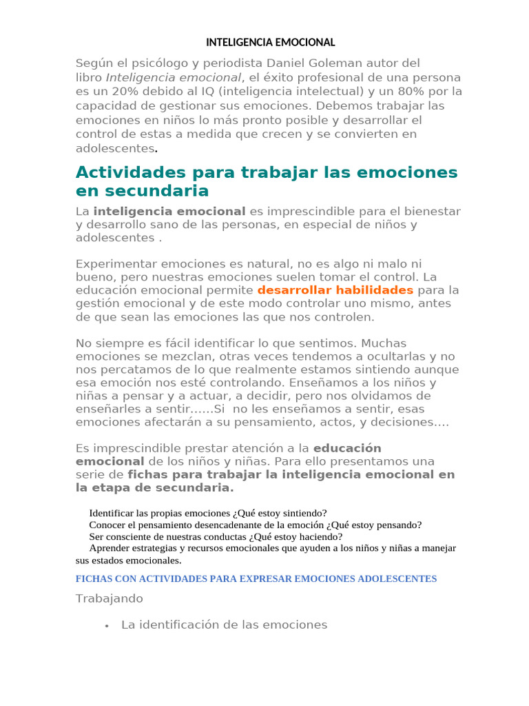 Intelig. Emocional-1 | PDF