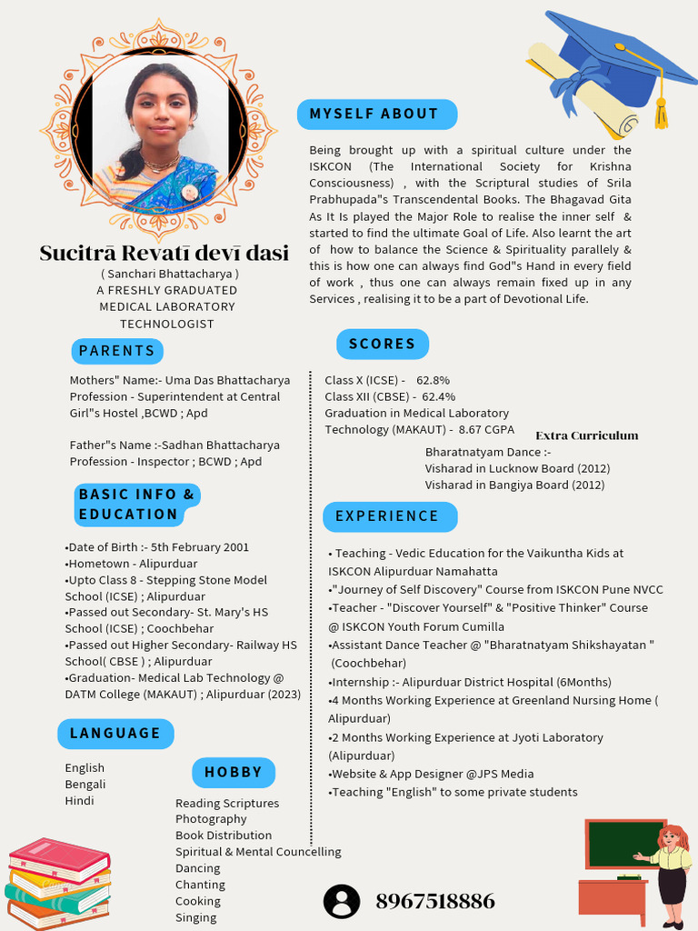 CV As An ISKCON MEDICAL LABORATORY TECHNOLOGIST | PDF