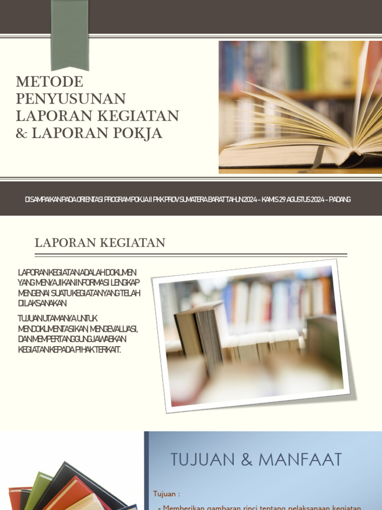 Metode Penyusunan Laporan Orientasi Pokja II 2024 | PDF