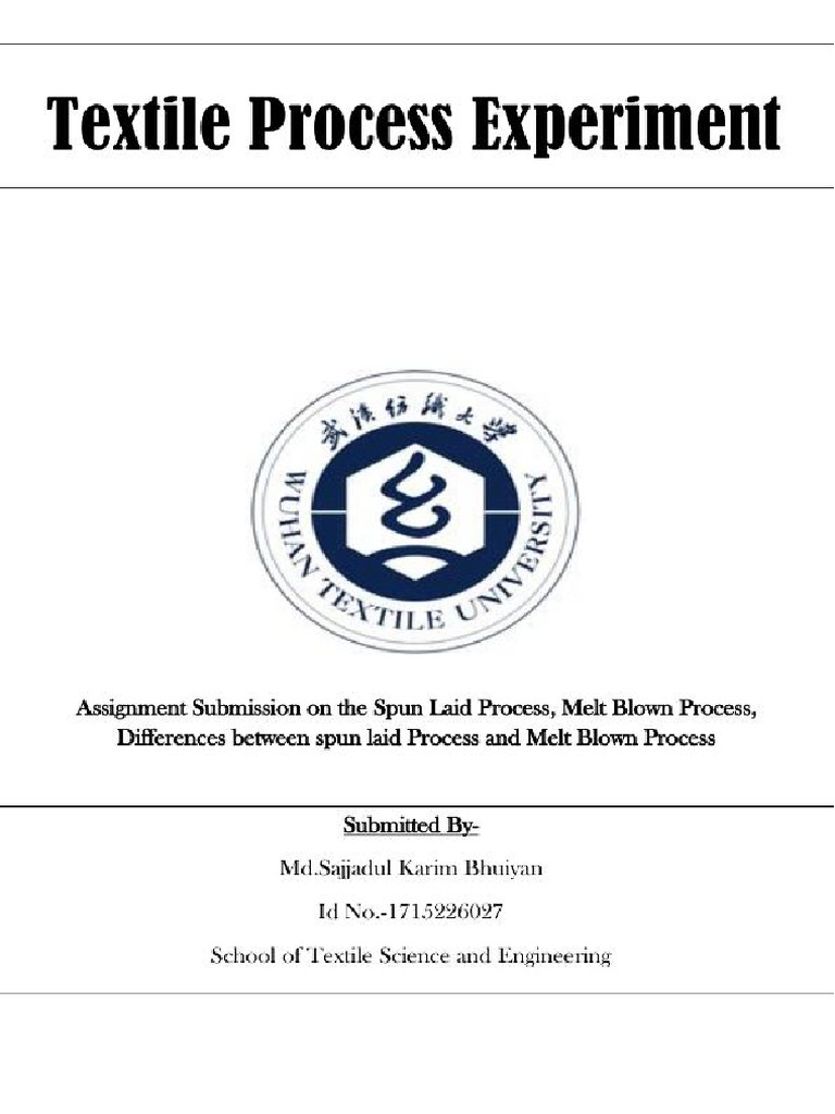 textile processes experiment | PDF