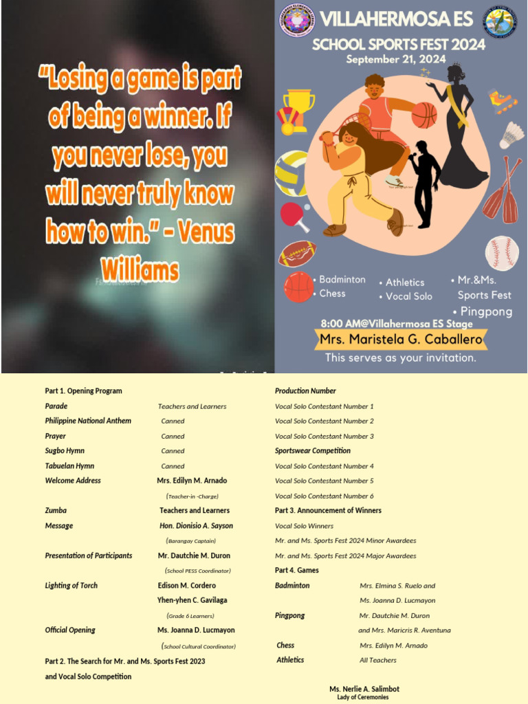 Sportsfest Program | PDF