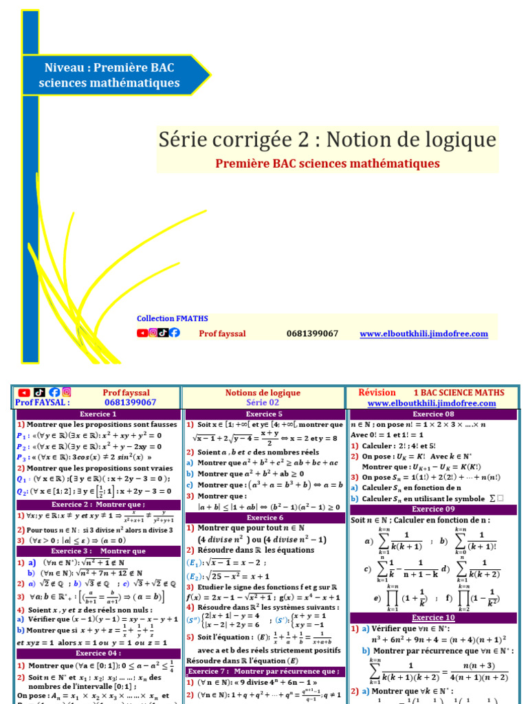Série 2-CORR-logique-1bac-SM-2025-1 | PDF