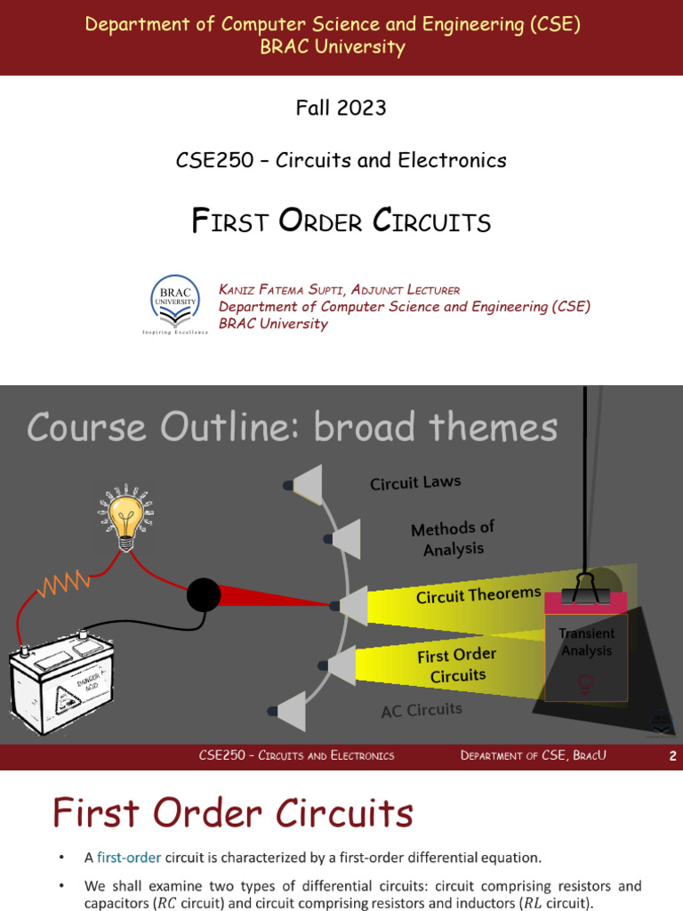 First Order Circuits | PDF