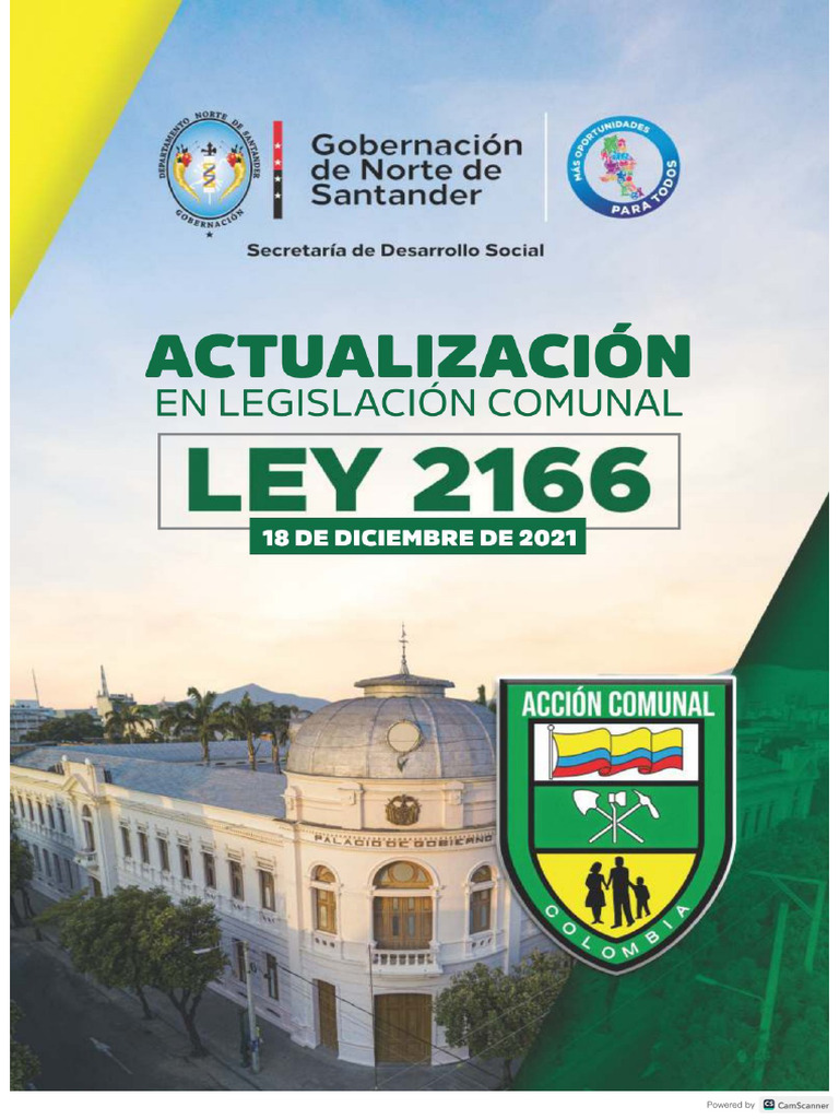Cartilla Ley 2166 de 2021 Legislacion Comunal | PDF