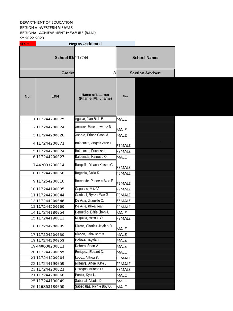 3 Robin Class-Scoresheet Elementary v2.0 | PDF