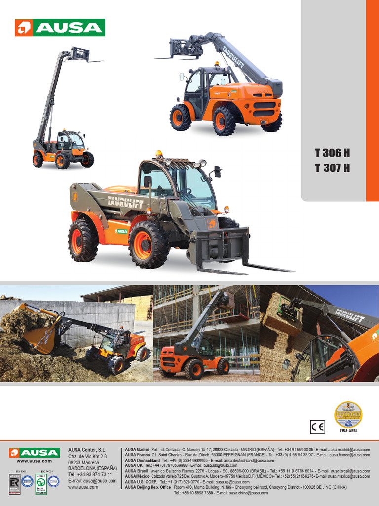Ausa Telehandler T306 307H en Skyreach | PDF