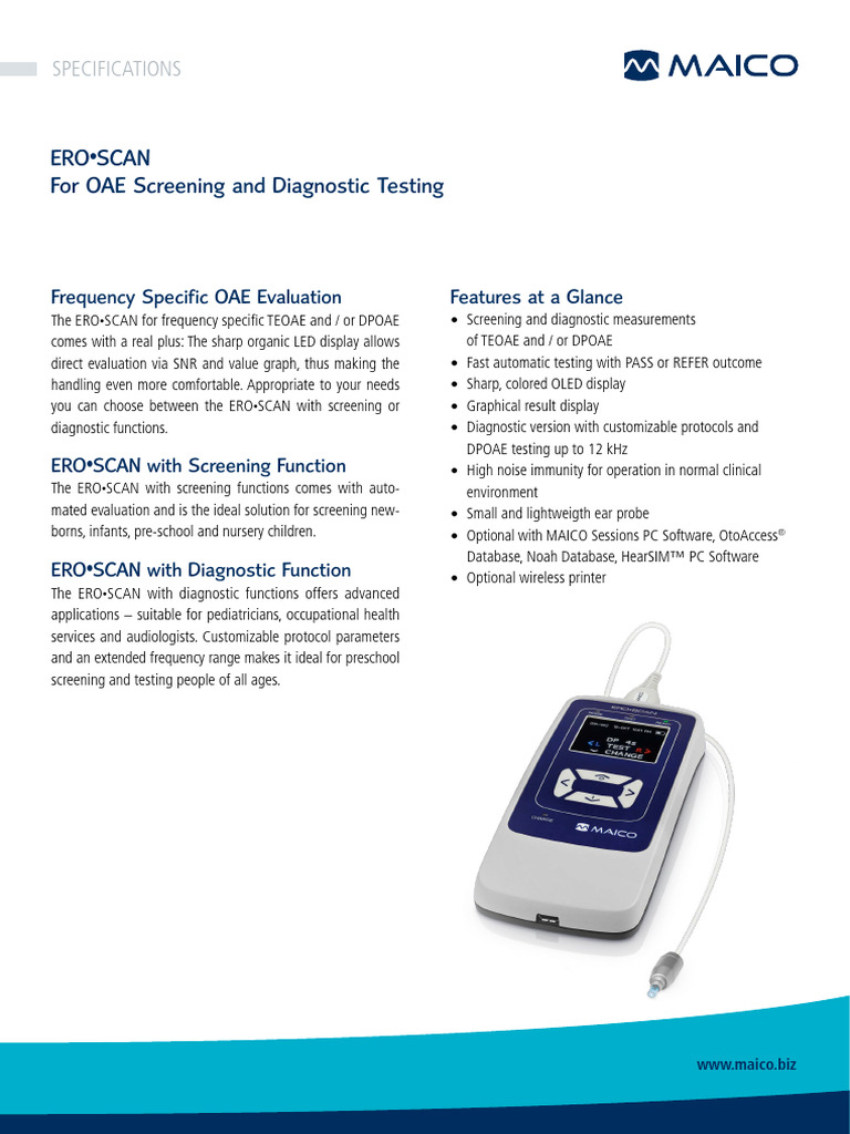 Maico Datasheet Eroscan | PDF