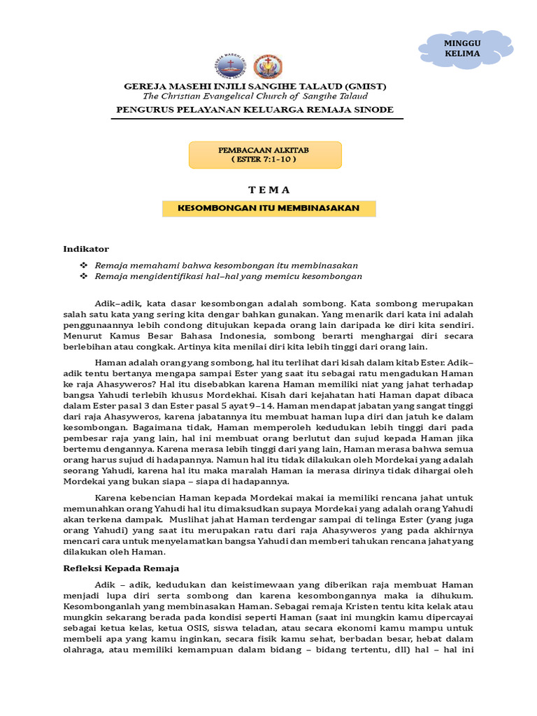 Bahan Ajar Minggu Ke 5 | PDF