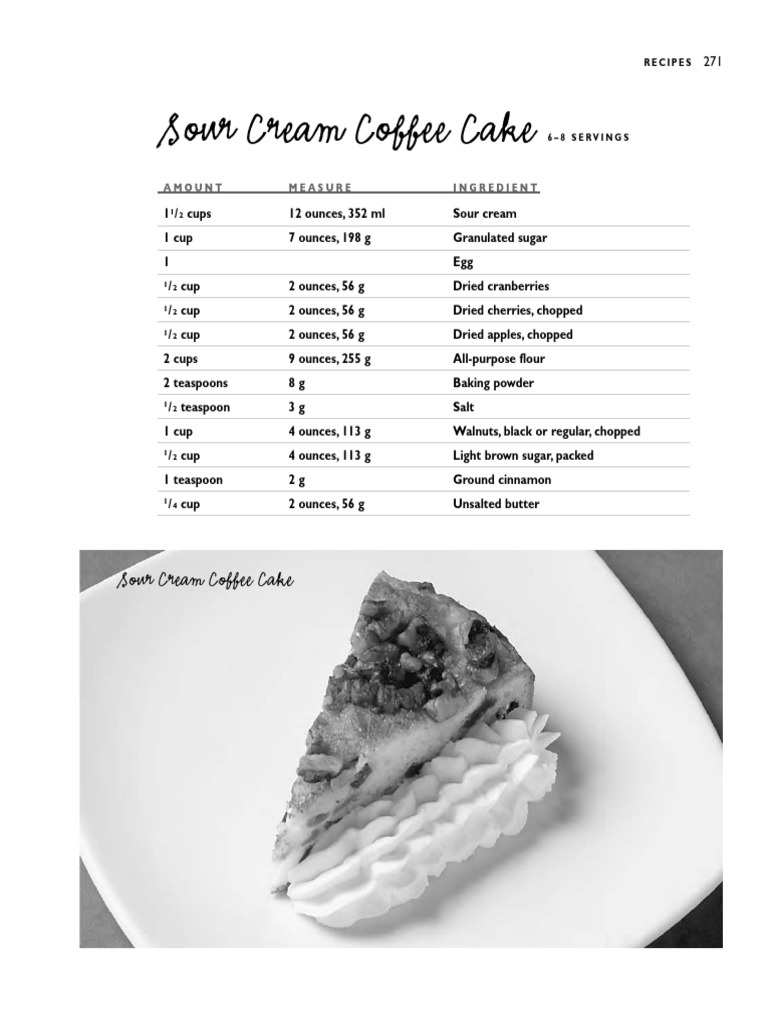 Sour Cream Coffee Cake | PDF