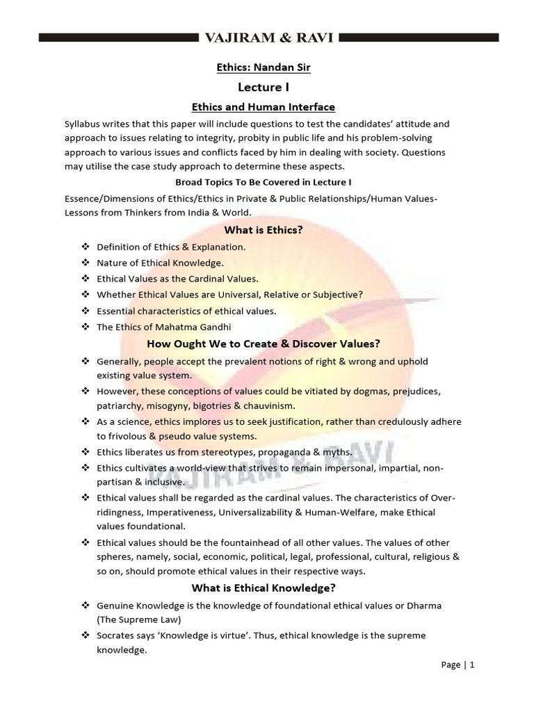 2024 Nandan Sir Lecture One 1 | PDF