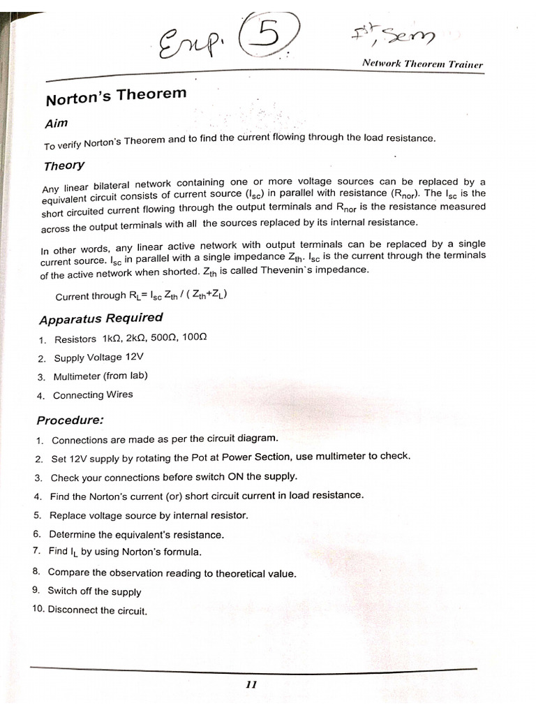Ee S1 Exp 5 | PDF