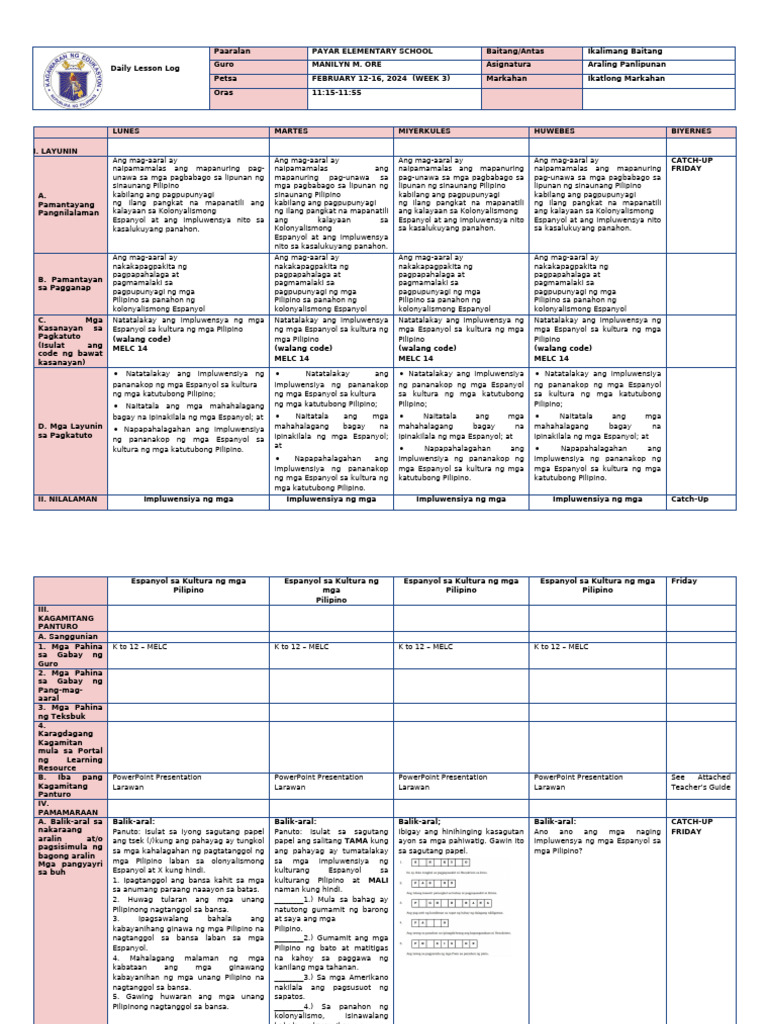 DLL WEEK 3-Q3 AP | PDF