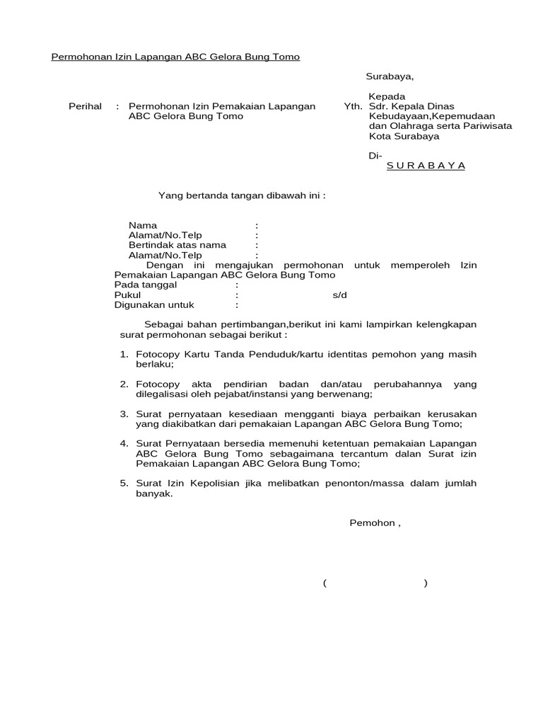 Blangko Lapangan GBT | PDF