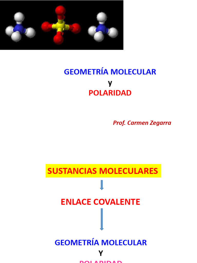 1.GEOMETRÍA MOLECULAR Y POLARIDAD | PDF