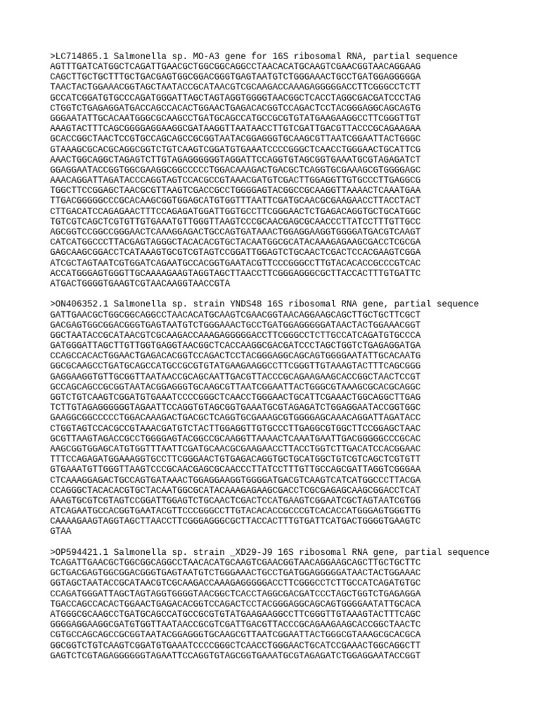 Sequence Fasta | PDF