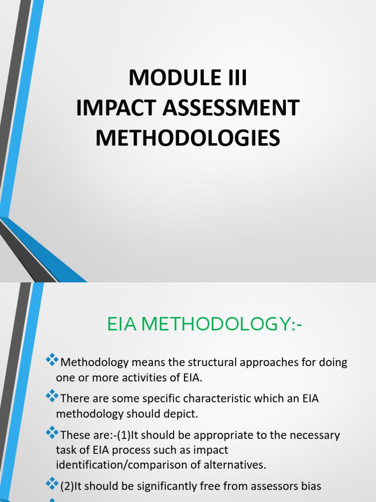 Impact Assessment Methodologies | PDF