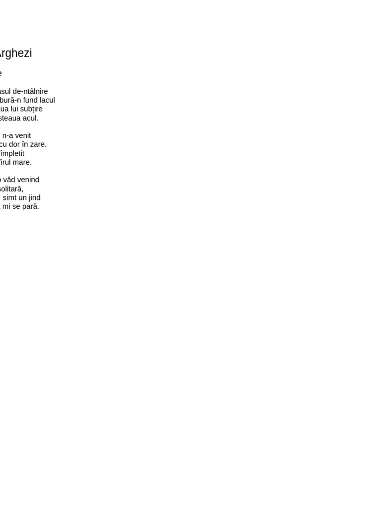 Melancolie Tudor Arghezi | PDF