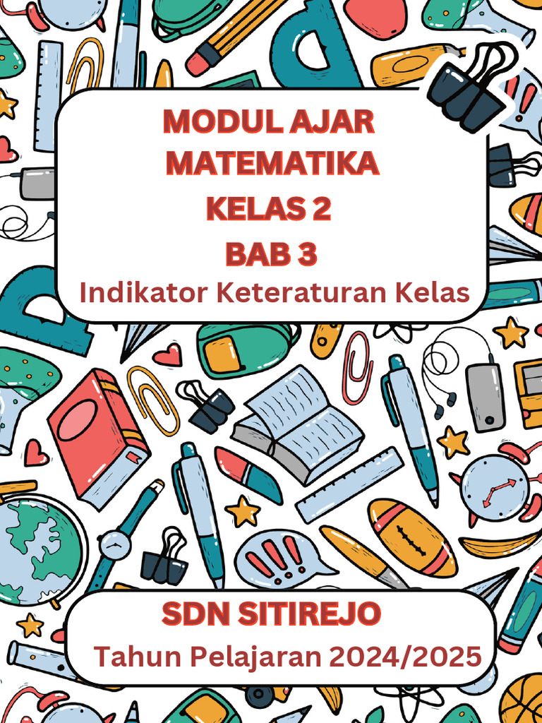 Modul Ajar Matematika Kelas 2 Bab 3 Indikator Keteraturan Kelas