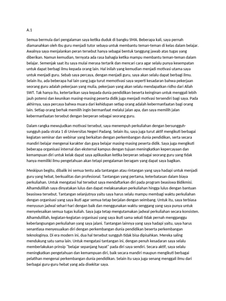 Essay PPG Prajab A | PDF