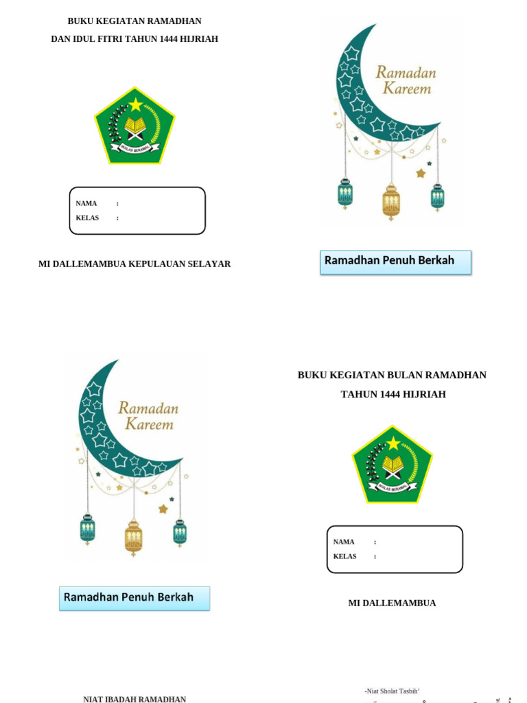 Buku Kegiatan Ramadhan | PDF