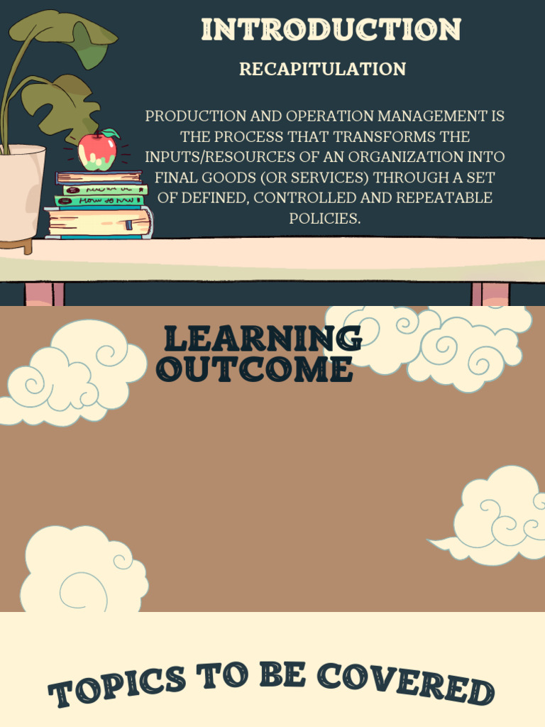 Definition. Objectives, Scope and Functions of Production & Operations ...