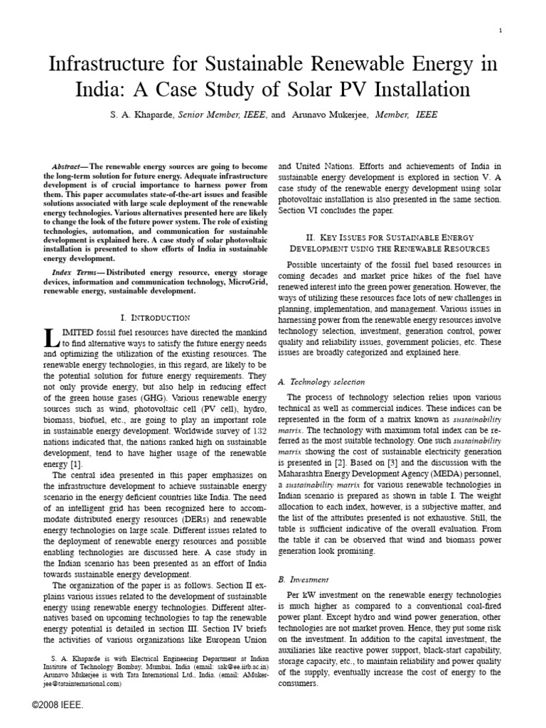 Renewable Resources - Case Study | PDF
