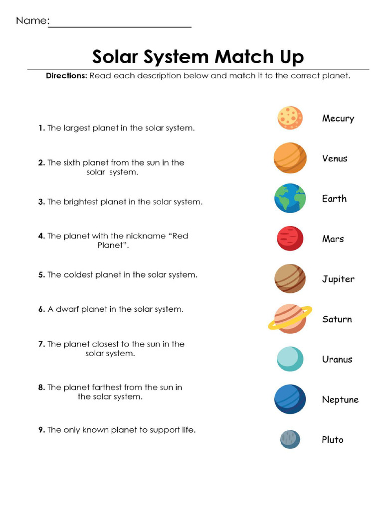 Planets Worksheets | PDF