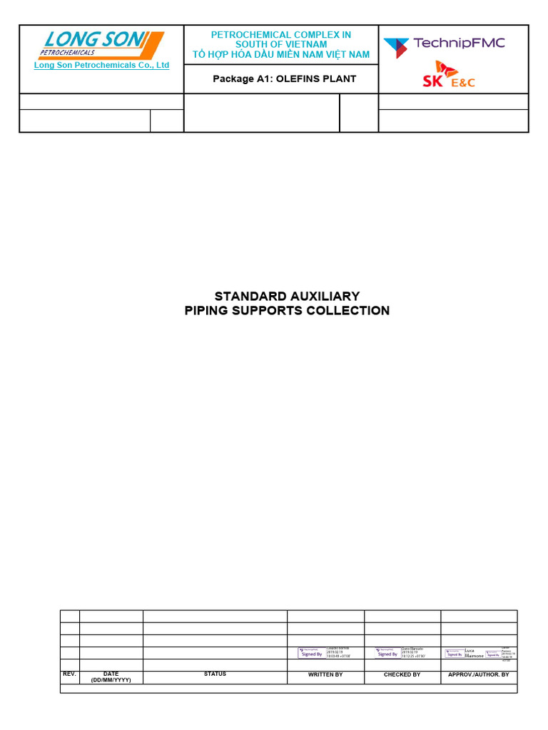 Ol1 2p25 0085 A Standard Aux Piping Supports Collection | PDF